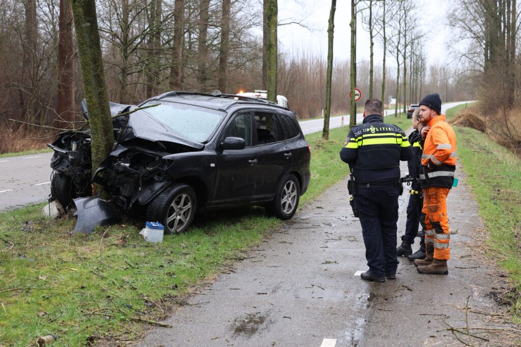 Automobilist botst frontaal tegen boom - 112Brabant