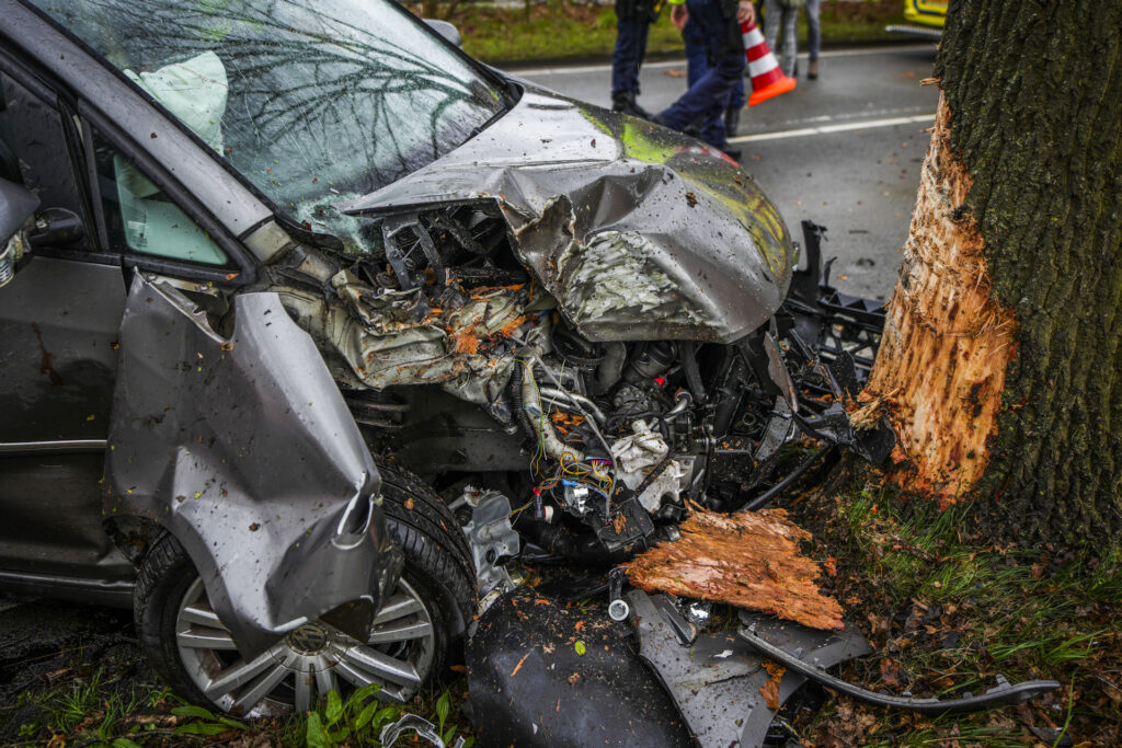 Auto botst tegen boom, vrouw zwaargewond - 112Brabant